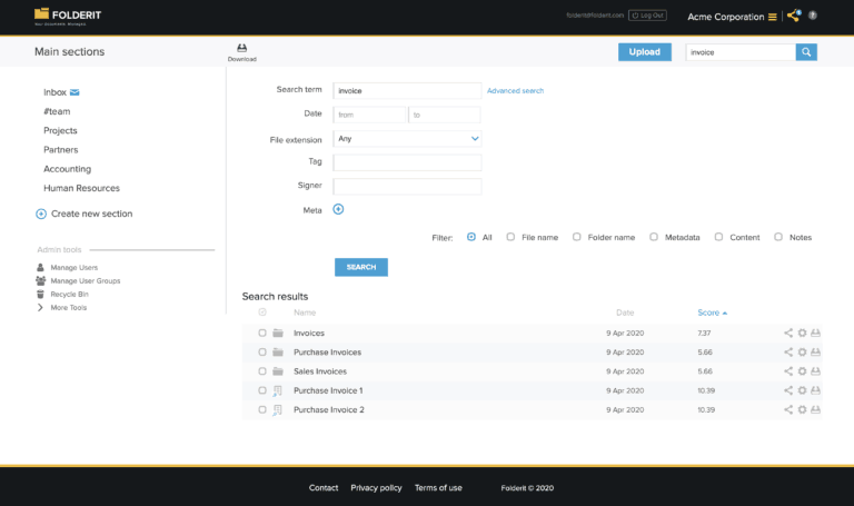 Electronic Document Management System - Document Management System Folderit
