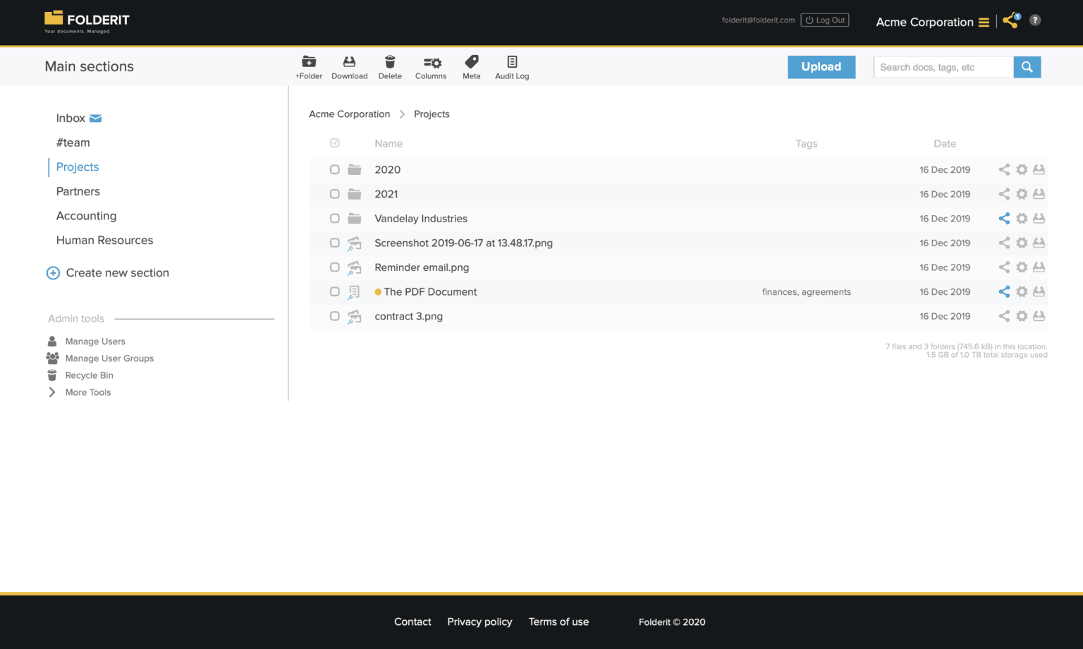 Electronic Document Management System - Document Management System Folderit