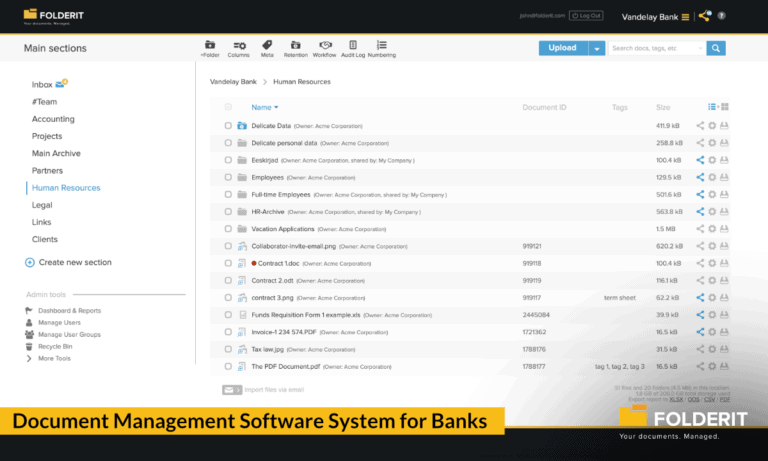 Document Management System for Banks - Document Management System Folderit