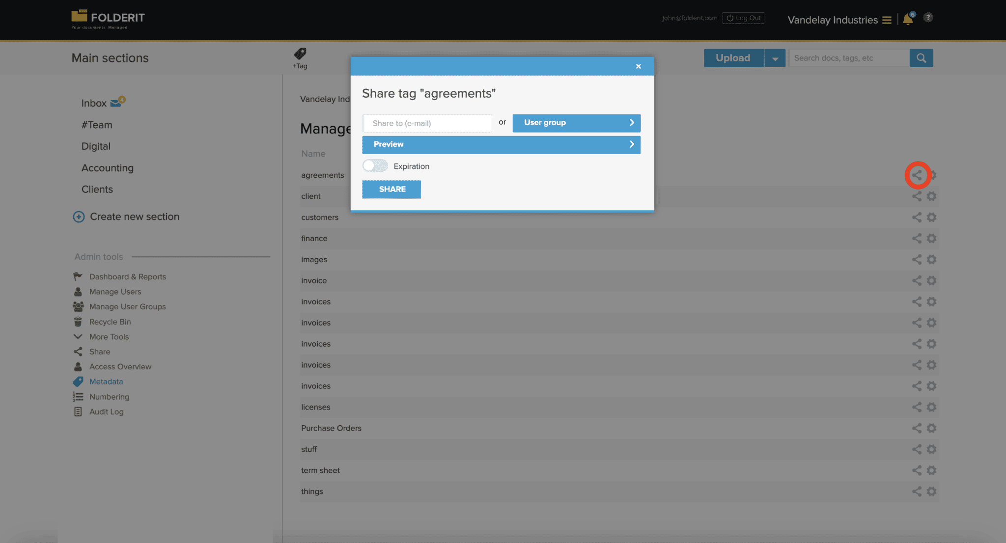 Manage All Custom Metadata Fields Document Management System Folderit