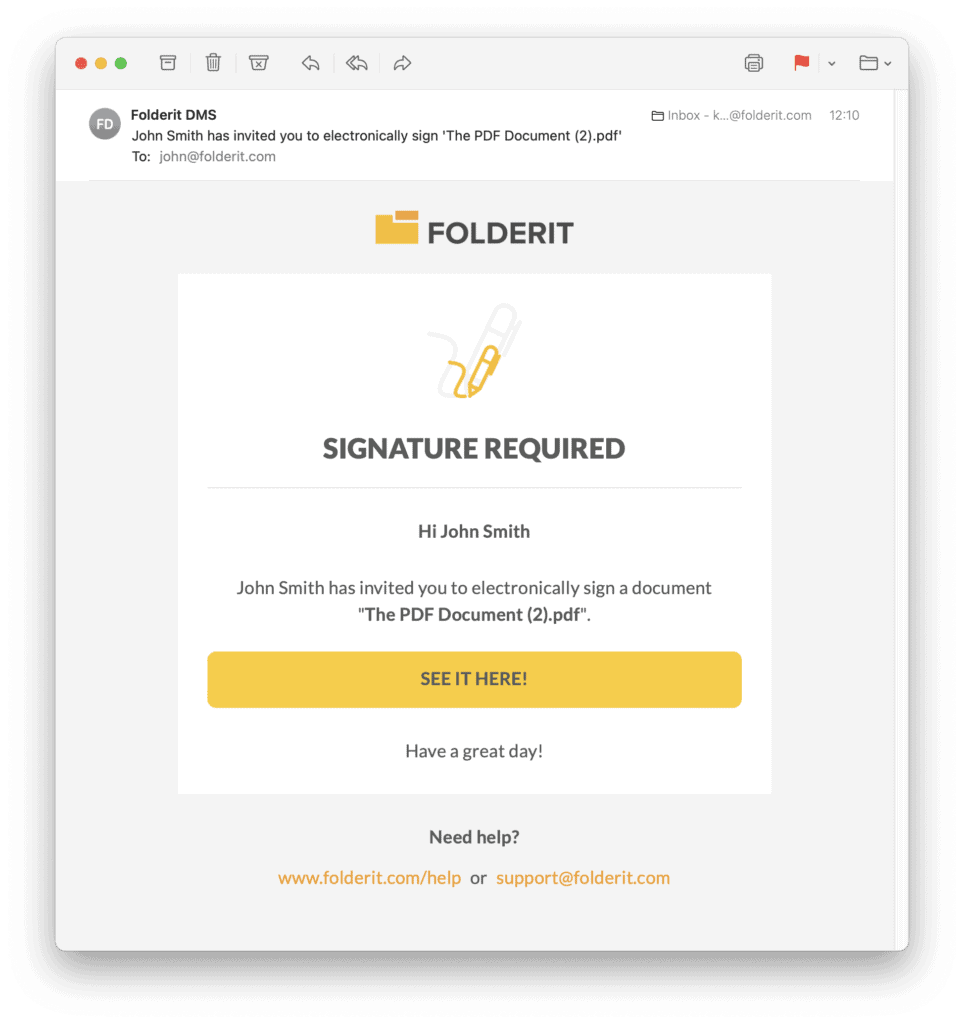 E-Signing Workflows - Document Management System Folderit